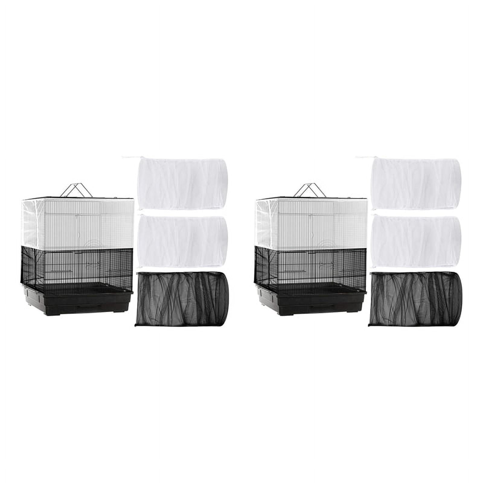 6Pcs Large Adjustable Bird Cage Cover Seed Catcher Universal Birdcage ...