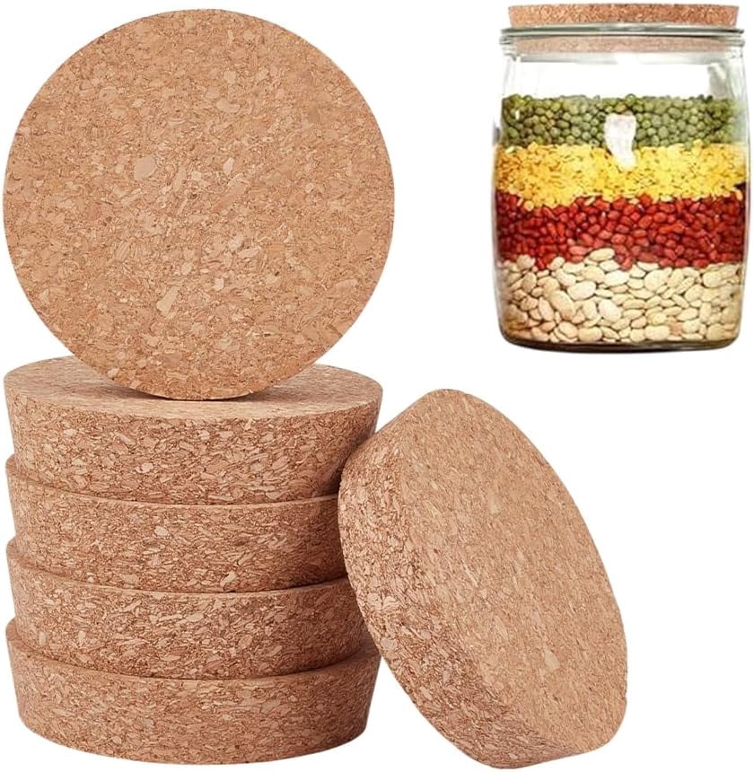 6Pcs Large Cork Stoppers 3.4~3.6 Inch Wood Bottle Lids Tapered Cork ...