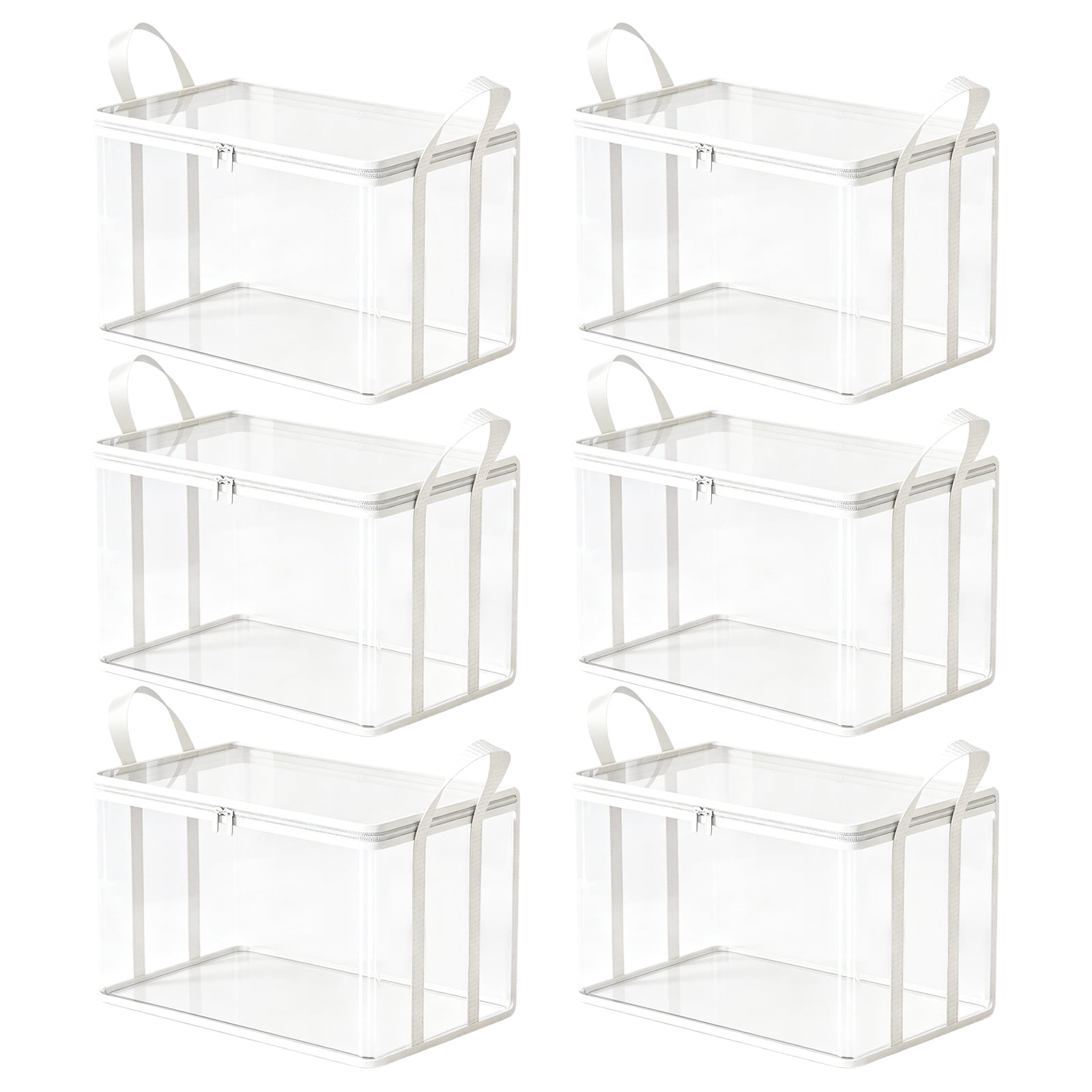 6Pcs Large Heavy Duty Thick Plastic Clear Storage Bag for Clothes ...