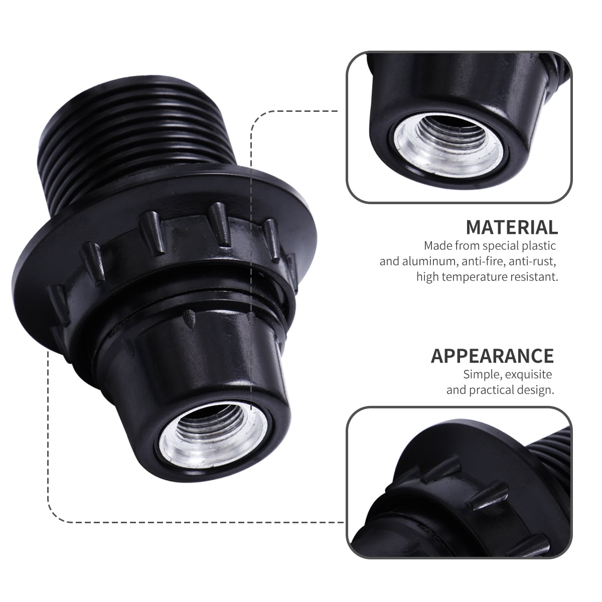 6Pcs Light Socket Self Locking Lamp Holder, Lamp Screw E14 Base Light ...