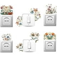 6Pcs Light Switch Plate Stickers Floral Vintage Art Nouveau Creative ...