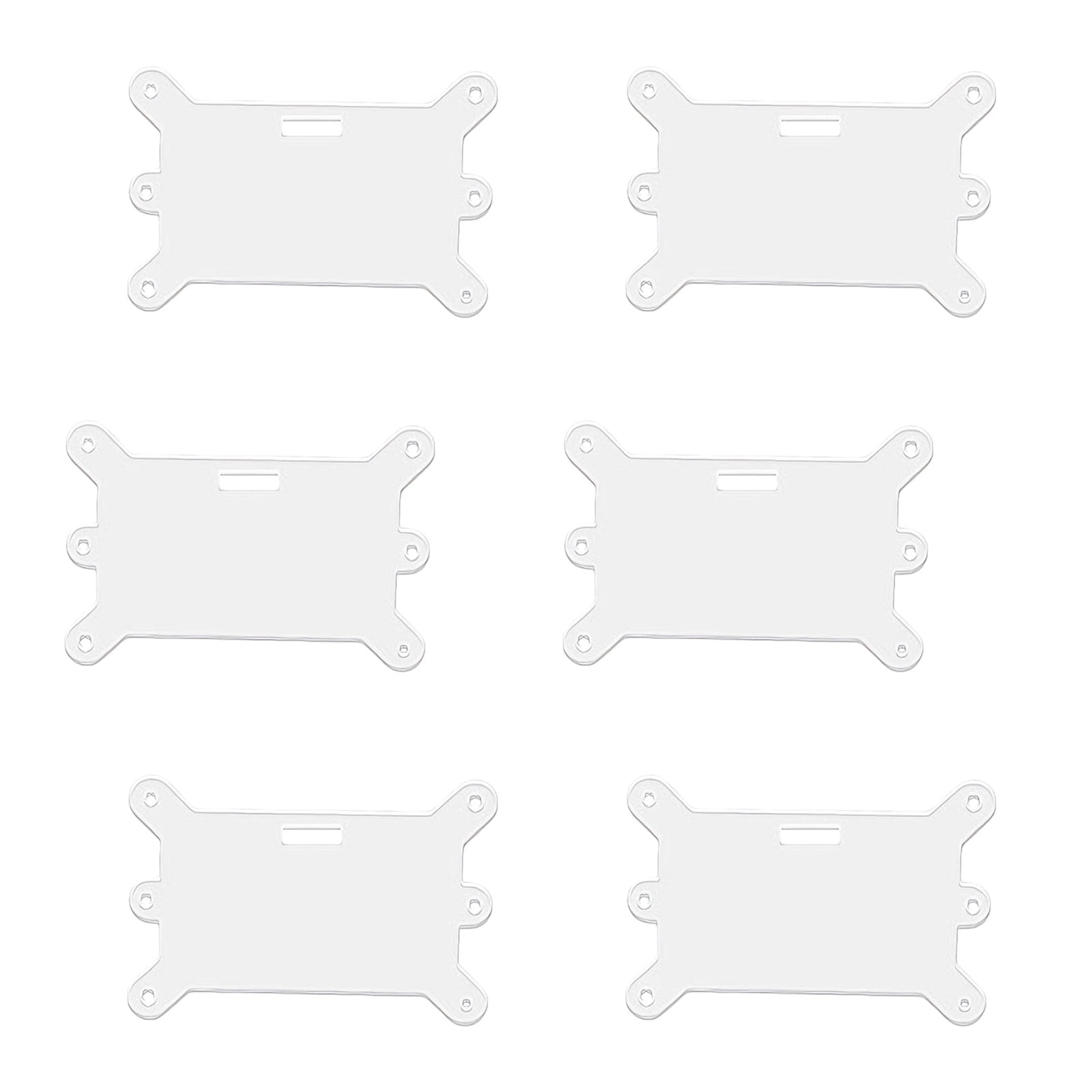 6Pcs Light Weight Badge Clips Waterproof Clear Acrylic Identity Card ...