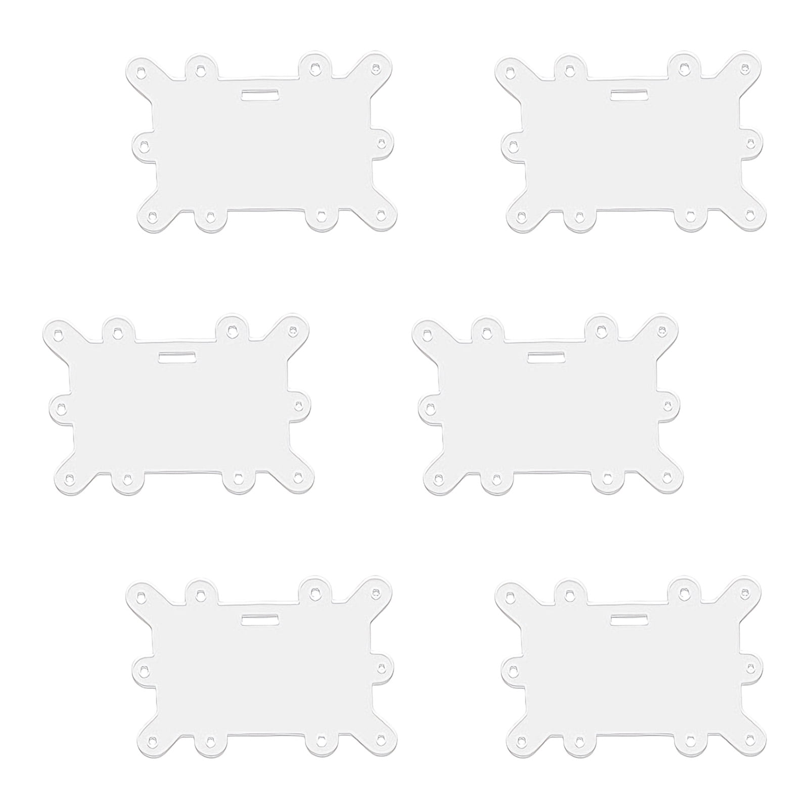 6Pcs Light Weight Badge Clips Waterproof Clear Acrylic Identity Card ...