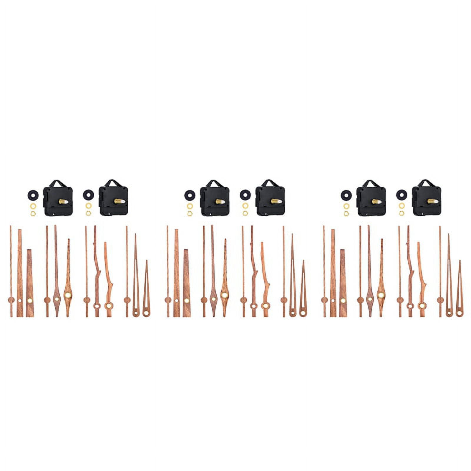 6Pcs Long Shaft Quartz Clock Motor Kit Movement Mechanism with 12 Inch ...