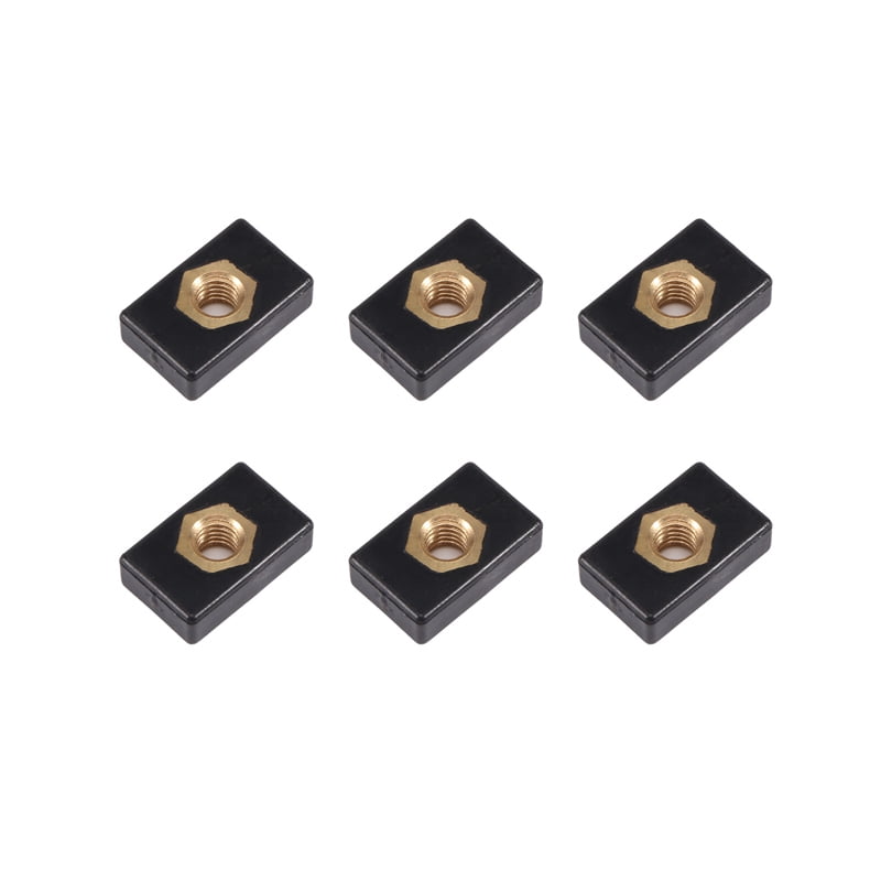 6Pcs M6 Copper Sliding Nut Side Mount Slide Track Rail Fishing Rod Pole ...