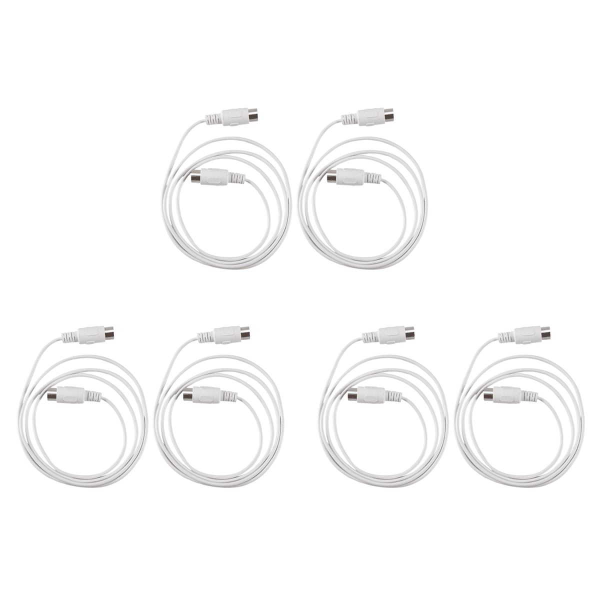 6Pcs MIDI Extension Cable 5 Pin Male to 5 Pin Male Electric Piano ...