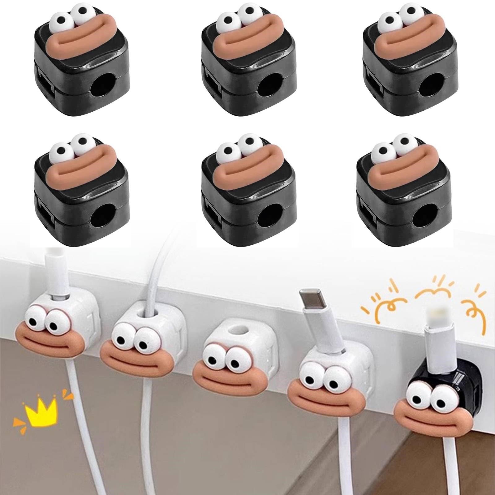 6Pcs Magnetic Data Cable Organizer Charging Cable Organizer Cute Clips ...