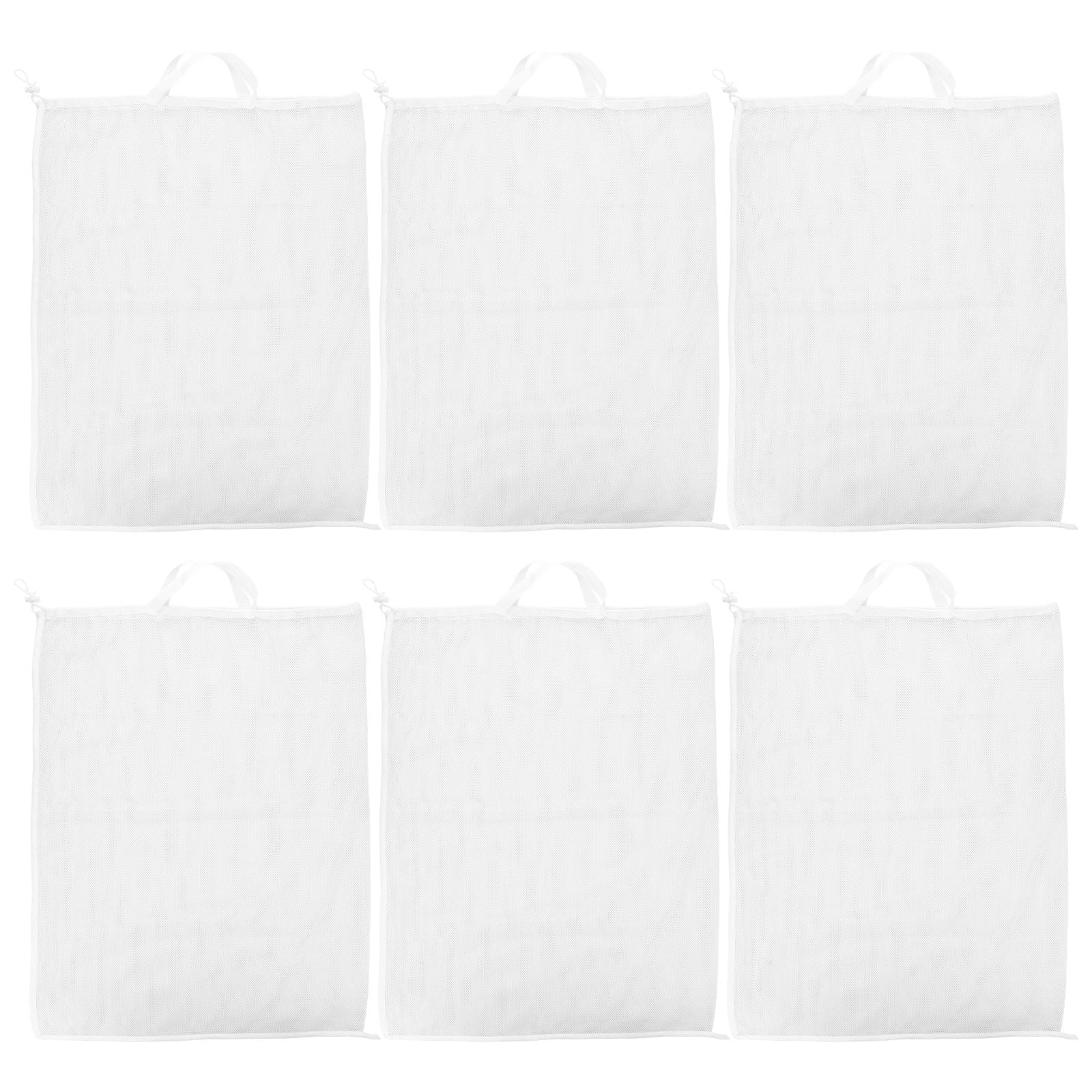 6Pcs Mesh Laundry Bags 75 L Drawstring Laundry Bag Portable Net Laundry ...