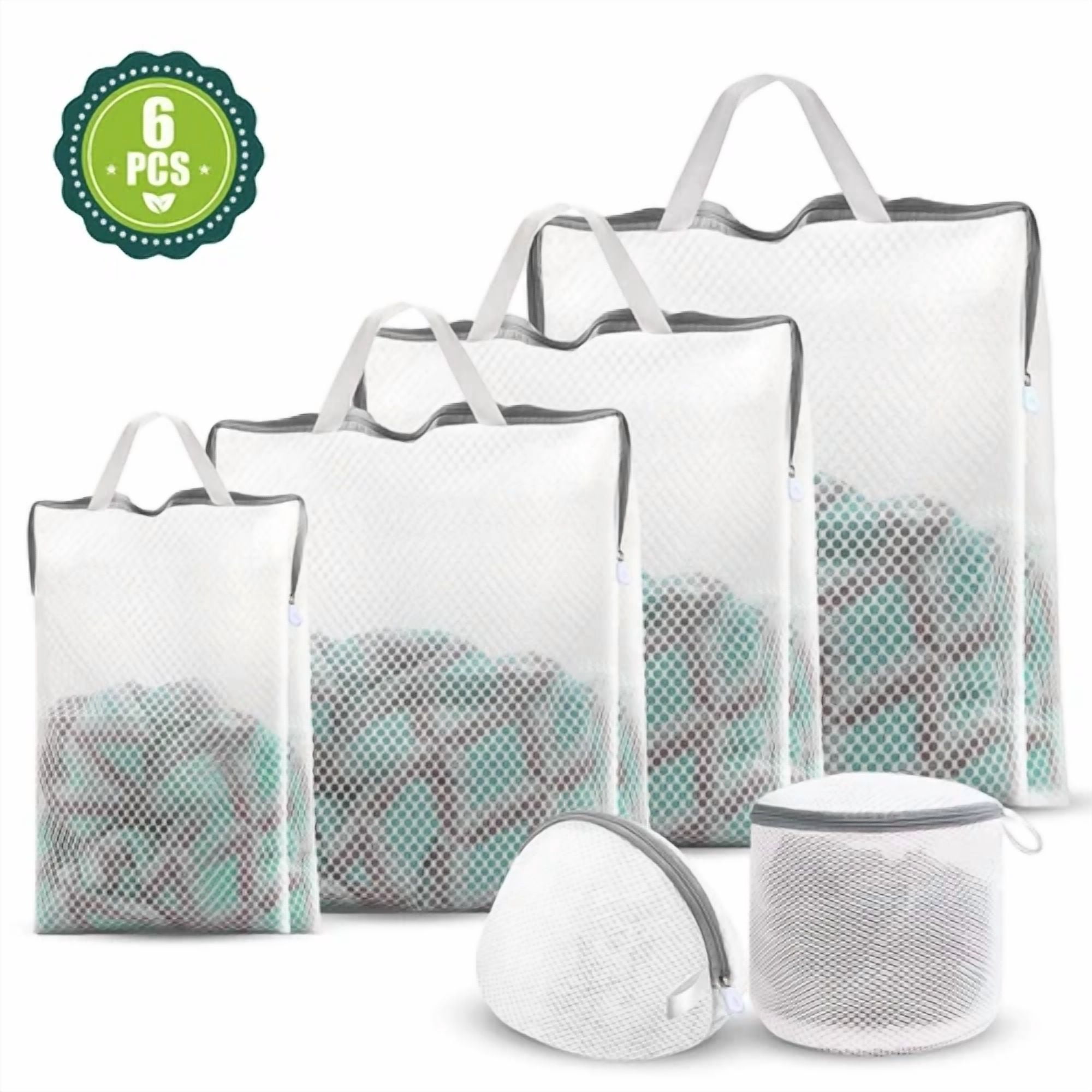 6Pcs Mesh Laundry Bags Lingerie Bags For Washing Delicates, Honeycomb ...