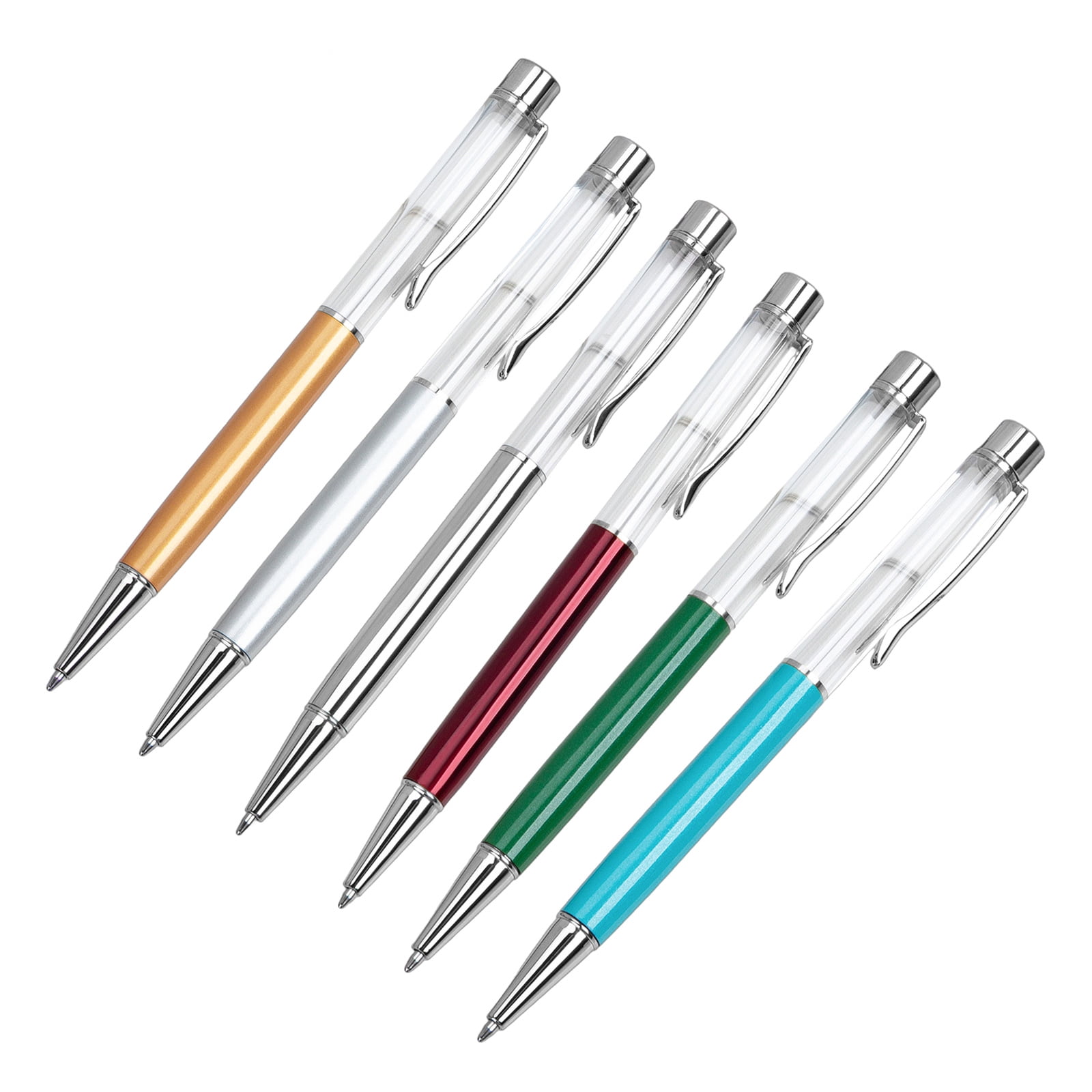 6Pcs Metal Ballpoint Pen with Pen Clip, Retractable Ballpoint Pen ...