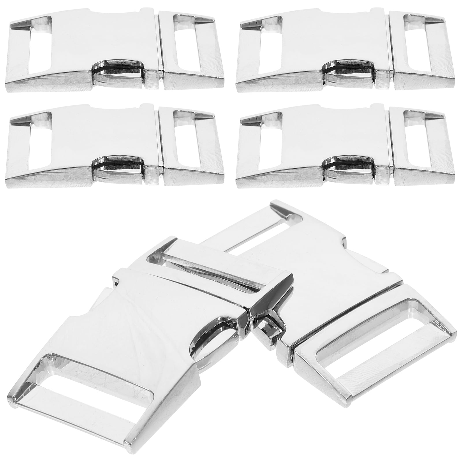 MERRYHAPY Hiking Backpack Buckles Silver 6Pcs Alloy Side Release Clasps ...