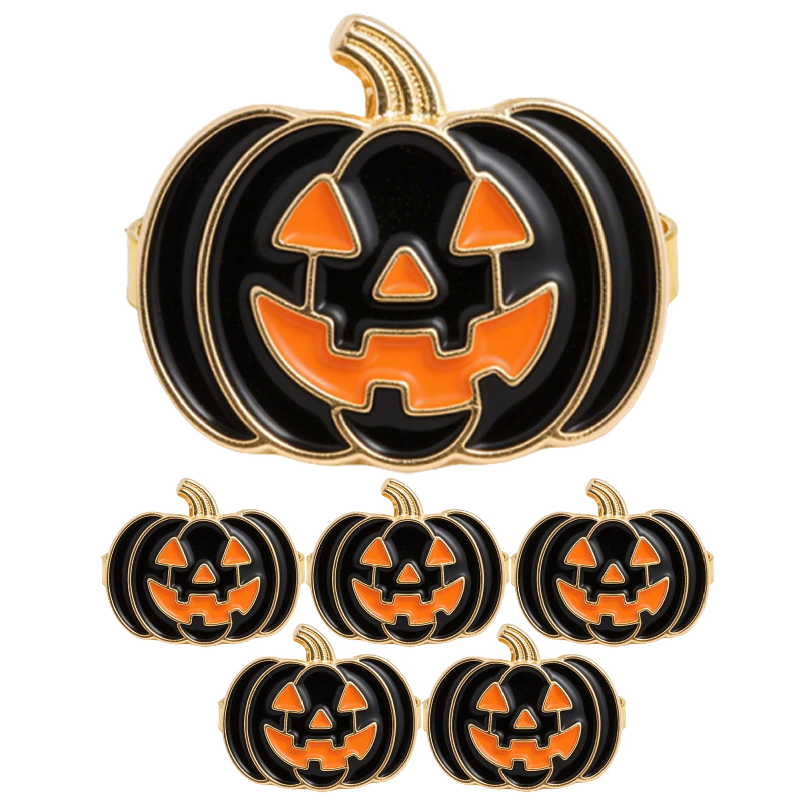6Pcs Metal Pumpkin Napkin Rings, Fall Harvest Table Decor, Halloween ...