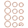 6Pcs Metal Spring O Rings, 3 Size Round Key Ring Clip Zinc Alloy ...