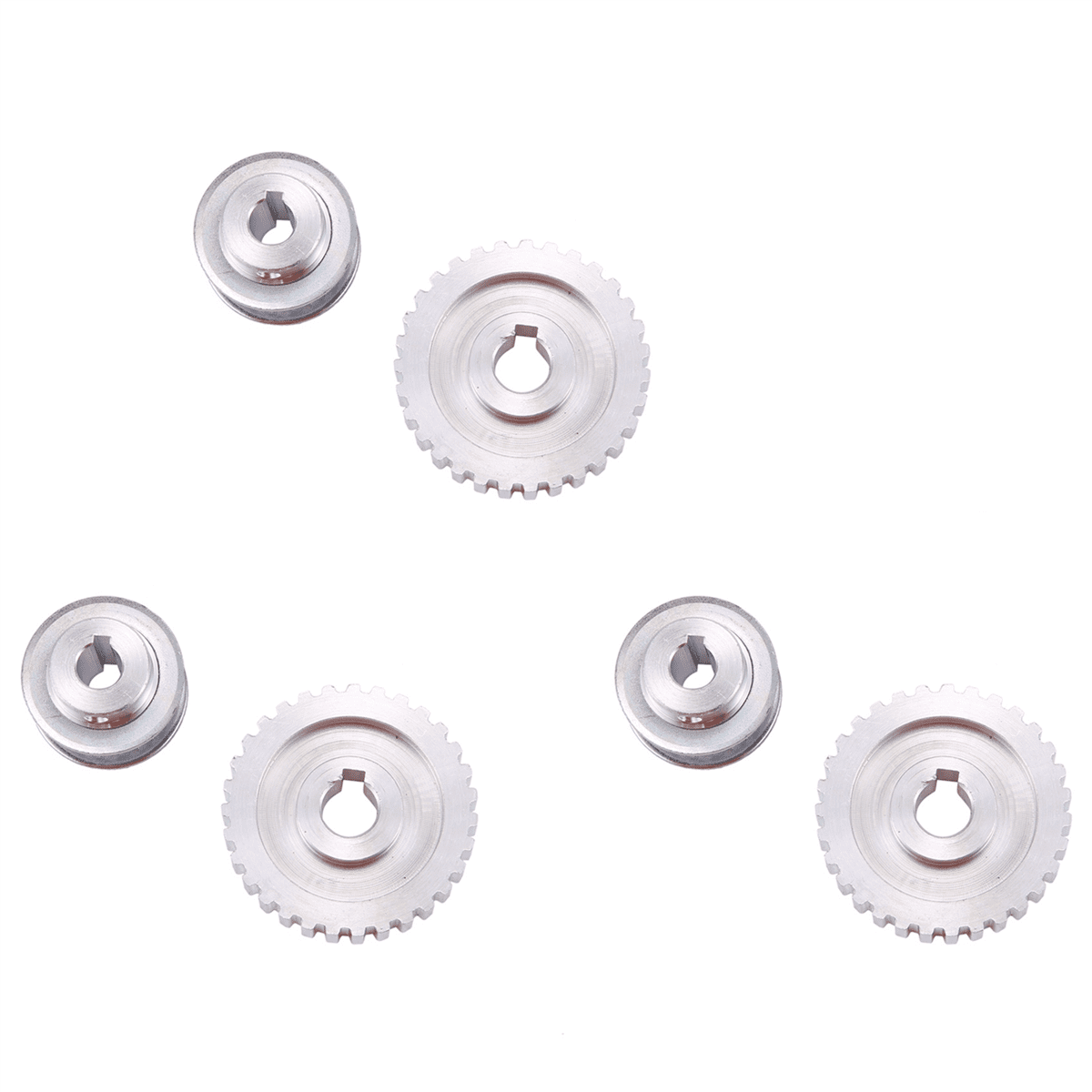 6Pcs Metal Synchronous Pulley Gear Motor Belt Gear Drive Wheel Gear S ...