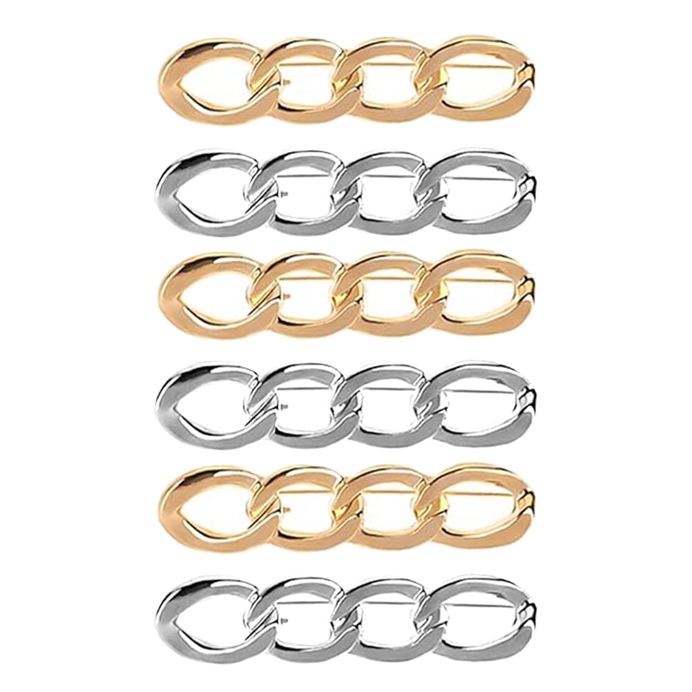 6Pcs Metal Waist Tightener Clips for Pants and Skirts Golden and Silver ...
