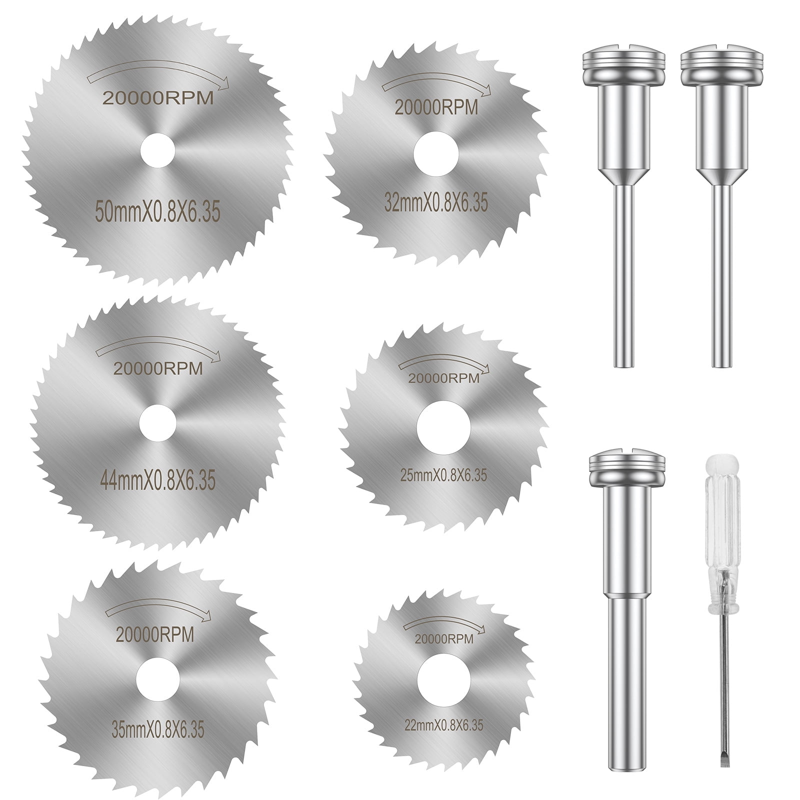 6Pcs Mini Drill Saw Blade Set HSS Saw Disc Wheel Cutting Blade with ...
