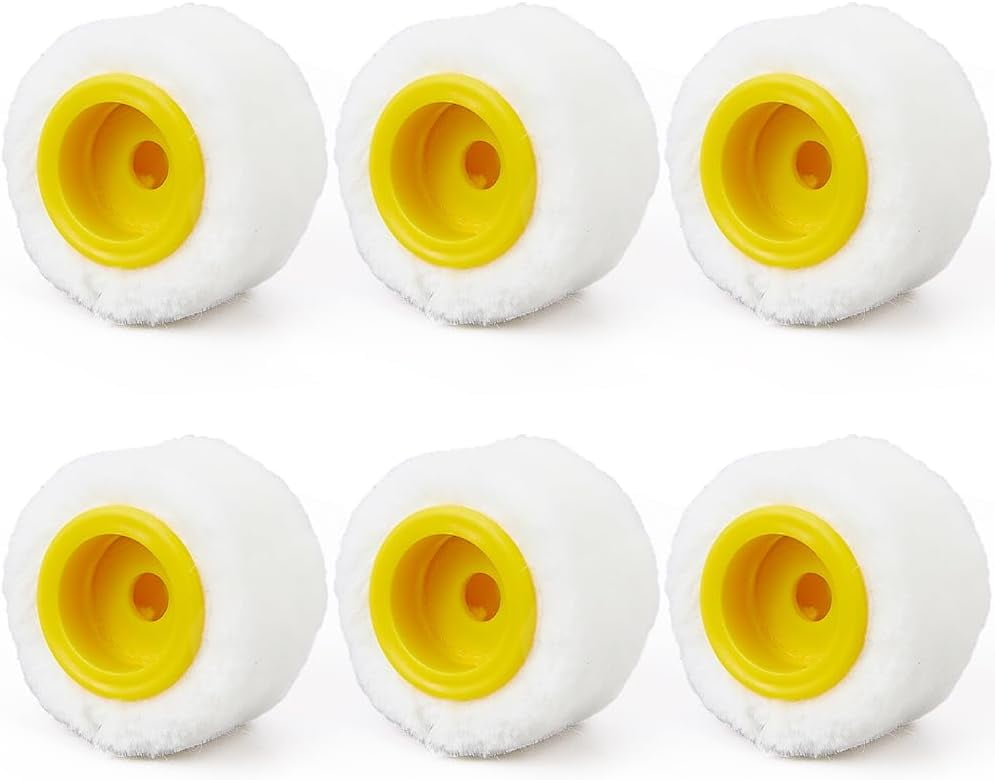 6Pcs Mini Paint Rollers Acrylic Paint Fibers Roller 1.77x1.22 Inch Tiny ...