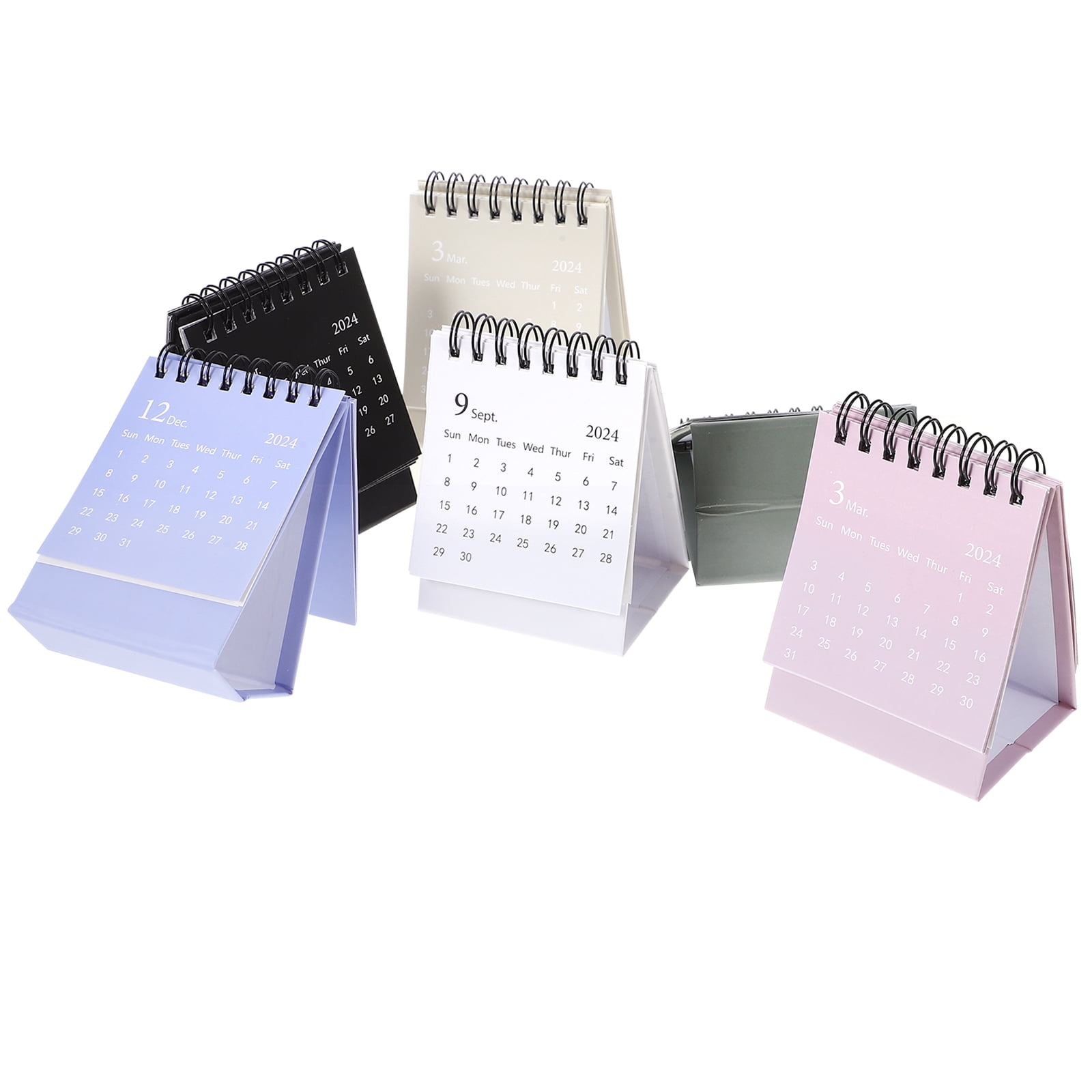 6Pcs Miniature Calendar Desktop Calendar Small Standing Calendar ...