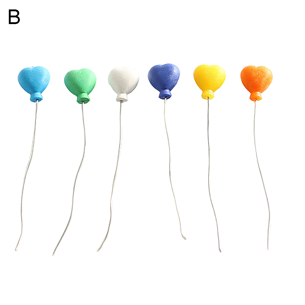 6Pcs Miniature Multicolor Round Cloud Heart Shape Balloon for Dollhouse ...