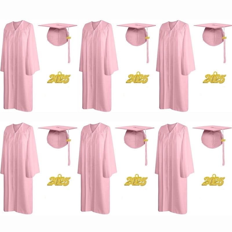 6Pcs Misscom Matte Graduation Cap Gown Set with 2025 Tassel for High ...