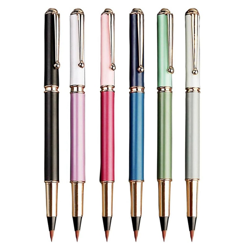 6Pcs Morandi Calligraphy Pens for Writing Beginners Chinese Brush Pens ...
