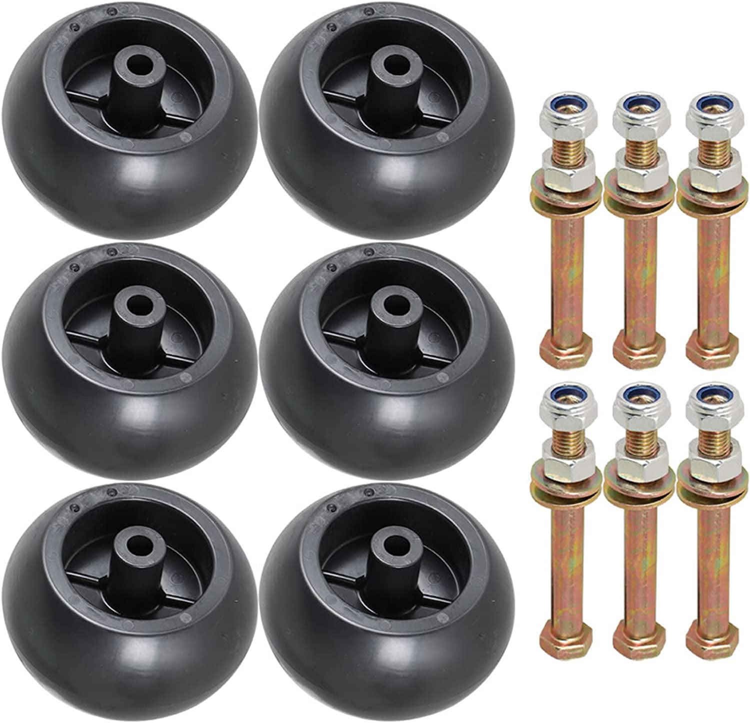 6Pcs Mower Deck Wheels with Hardware Kit Replacement for Hustler 788166 ...