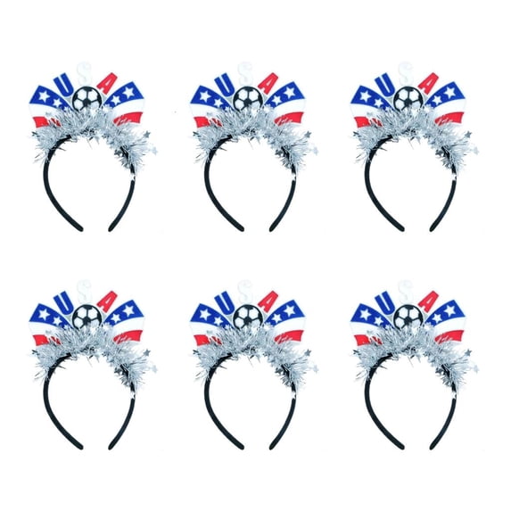 6Pcs Multi Country Themed Headbands Stylish Hairband For 2026 Soccer ...