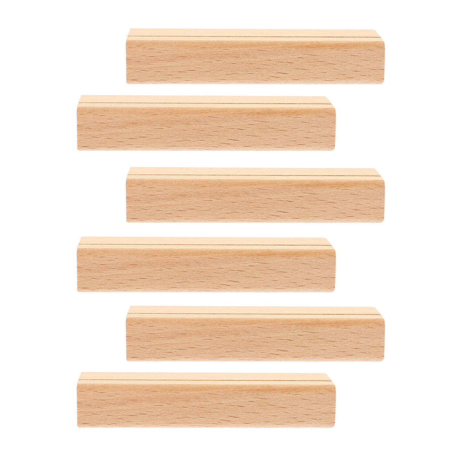 6Pcs Name Card Wood Bases Wooden Business Card Stands Name Cards ...