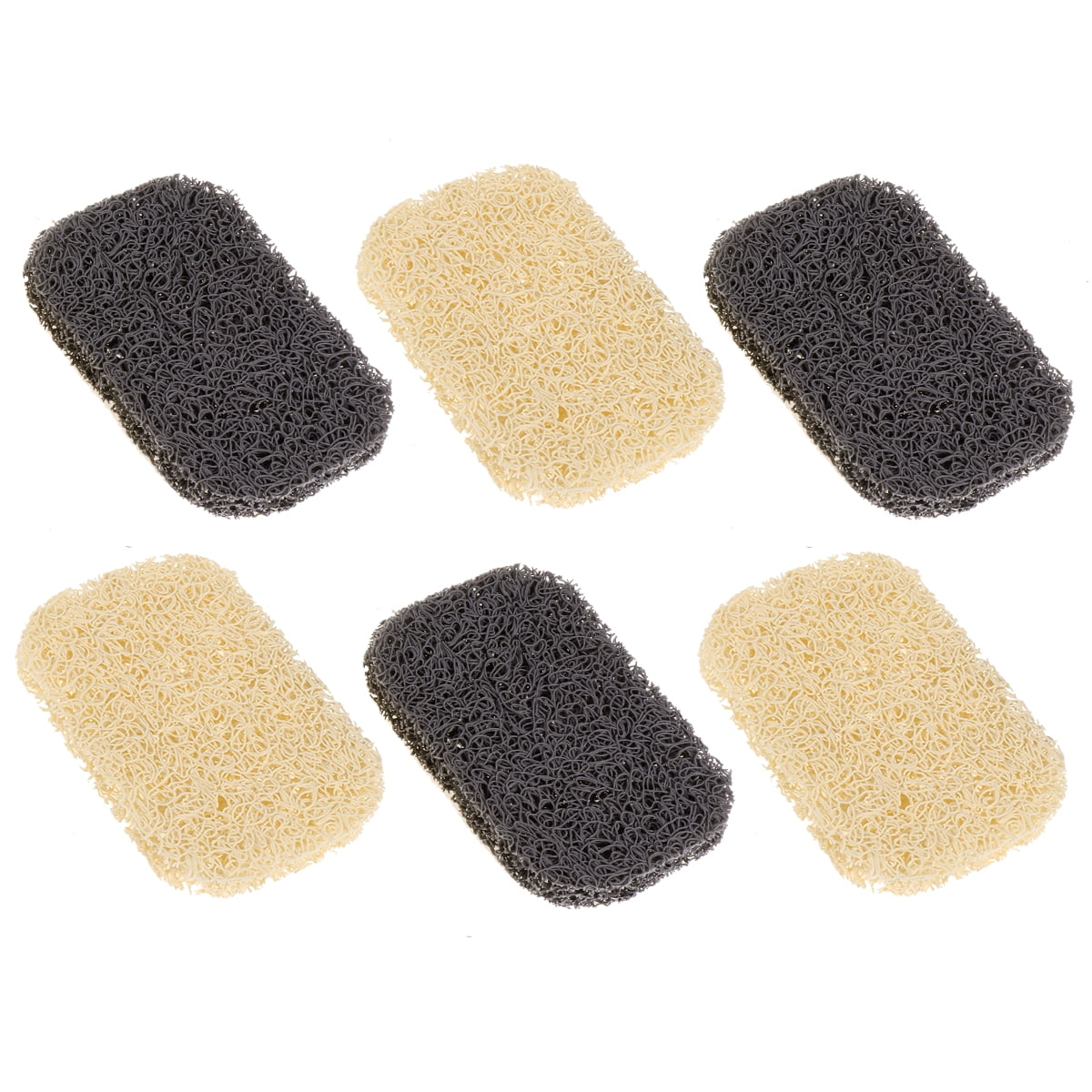 6Pcs Nonslip Soap Tray PVC Holder Storage Rack Draining Box with Color ...