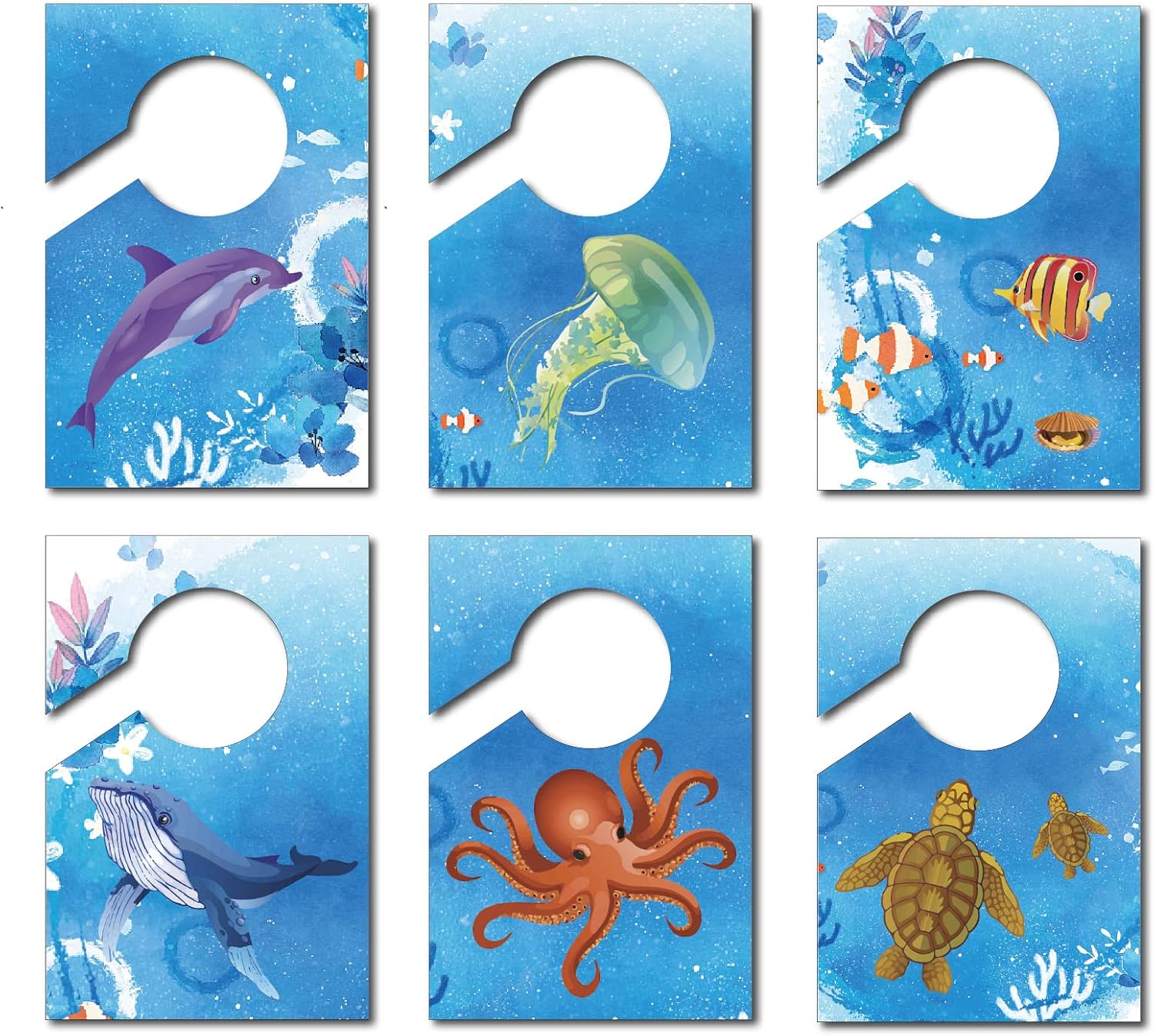 6Pcs Ocean Closet Label Dividers Clothing Rack Size Dividers Hanger ...