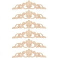 6Pcs Onlay Wood Mouldings Wood Applique Wood Decal Carved Unpainted ...