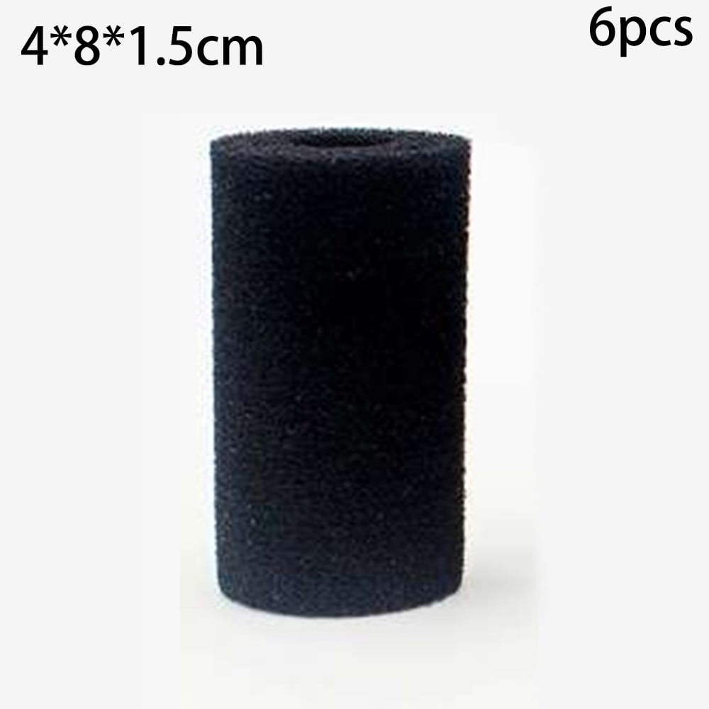 6PCS Overflow Filter Box Intake Round Pre-Filter Foam Sponge Fish ...