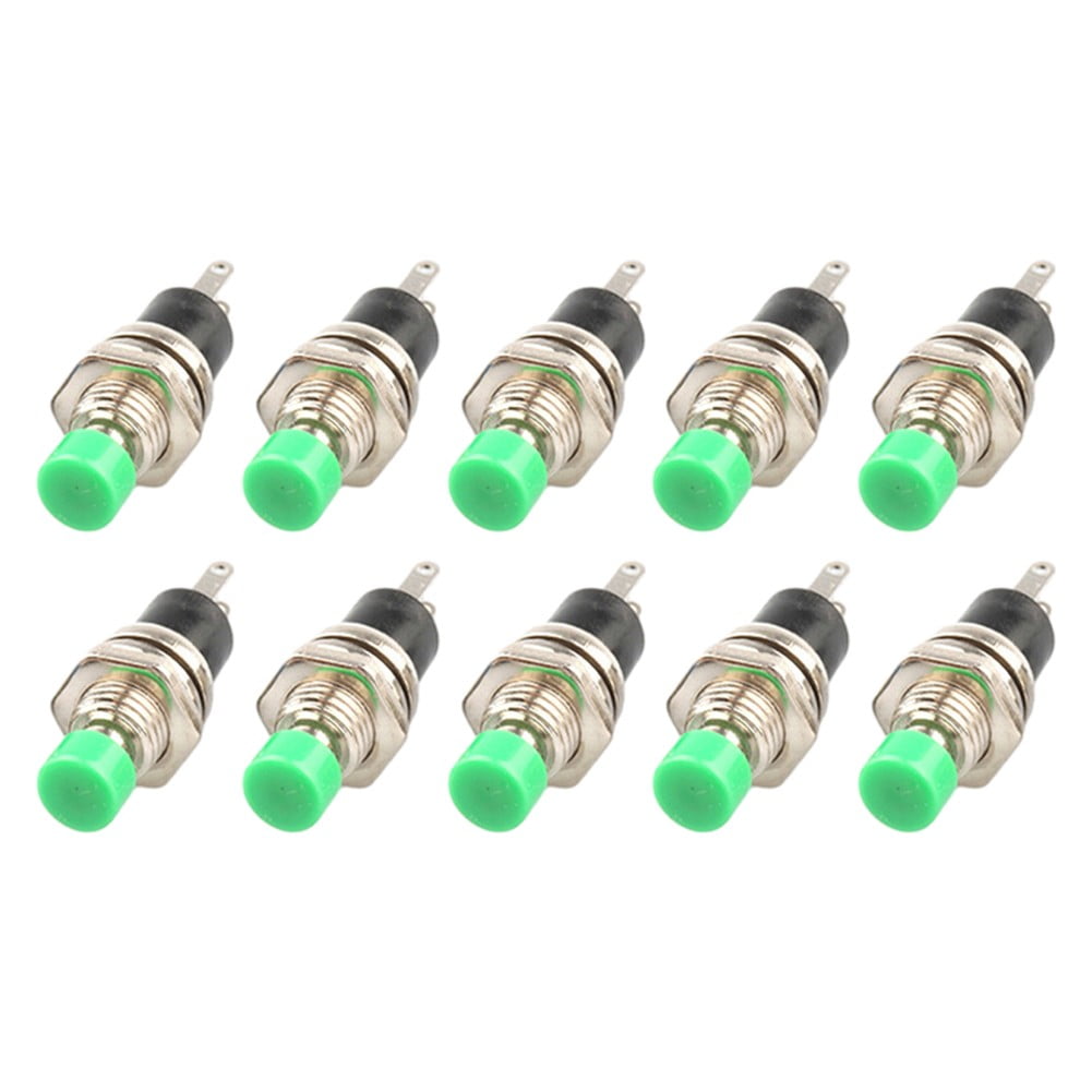 6Pcs PBS-110 7mm Round Button Momentary Self-resetting Push Button ...