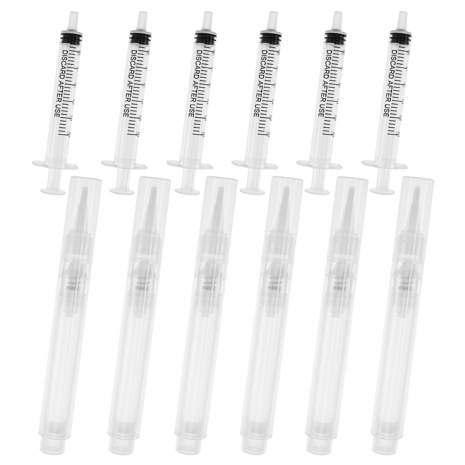 6Pcs PP Plastic Touch up Paint Pen With Spring Pen Cap Reusable Soft ...