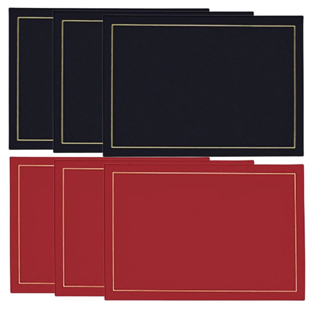 6Pcs PU Leather Placemats, Waterproof Rectangle Place Mats for Dining ...