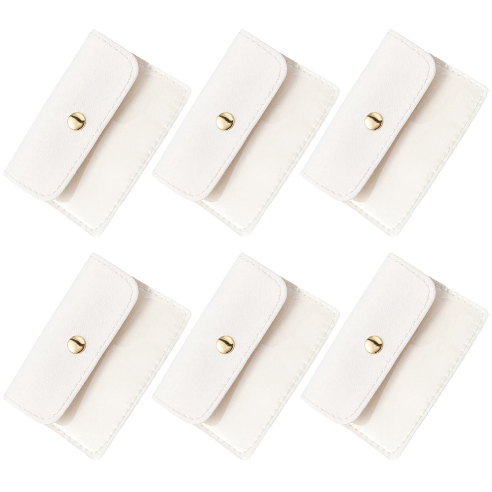 6Pcs PVC Jewelry Storage Bags with Golden Tone Alloy Snap Buttons ...