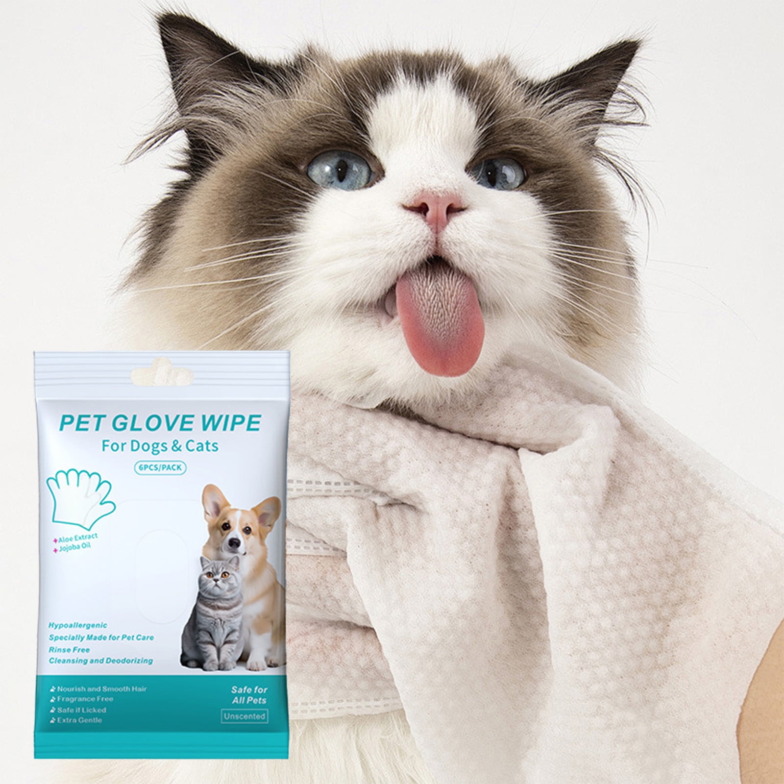 6Pcs/Pack Pet Disposable Gloves For Cats And Dogs To Bathe And Clean ...