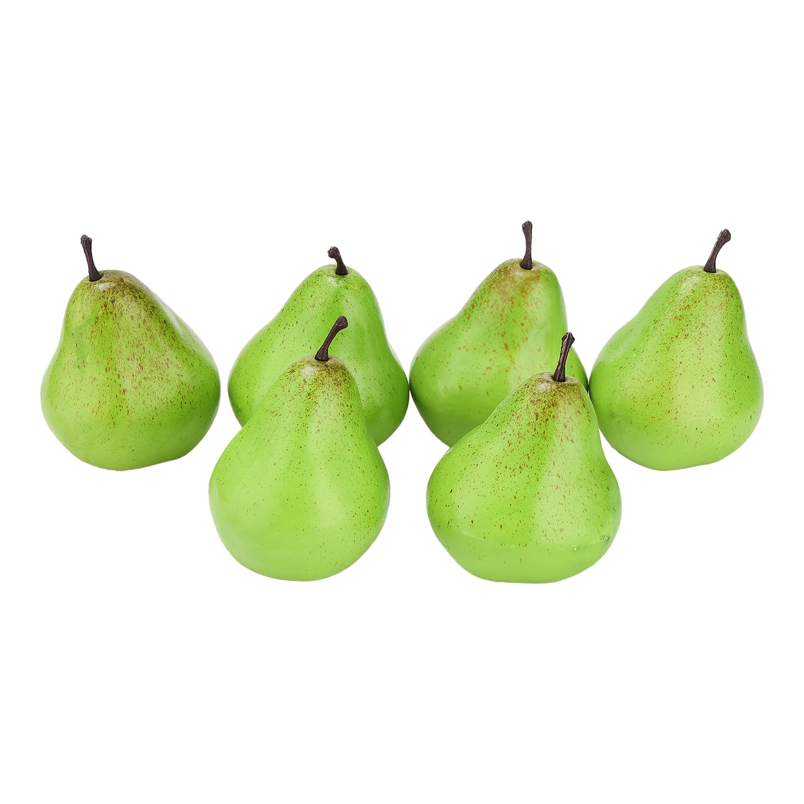 6Pcs Pear Artificial Fruits Green Pear For Home Fruit Shop Supermarket ...