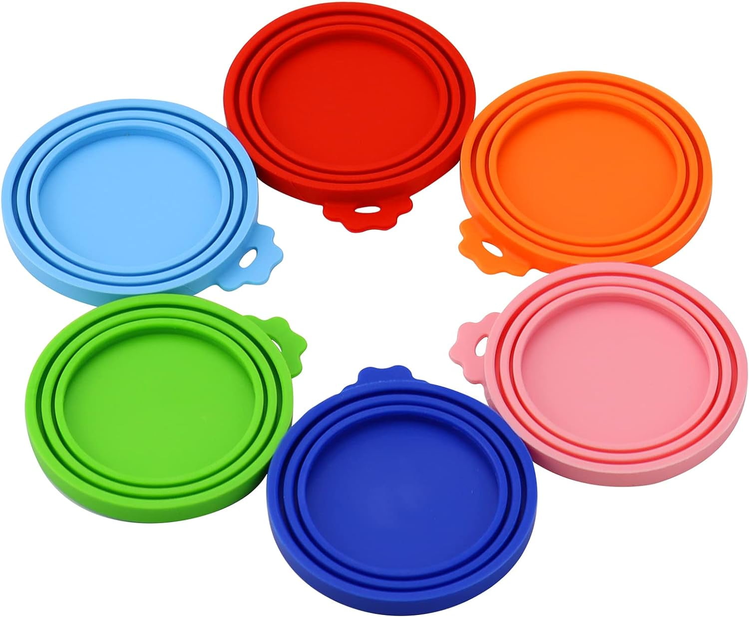 6Pcs Pet Food Can Lids Silicone for Variety Cat and Dog Small 3-5.5 OZ ...