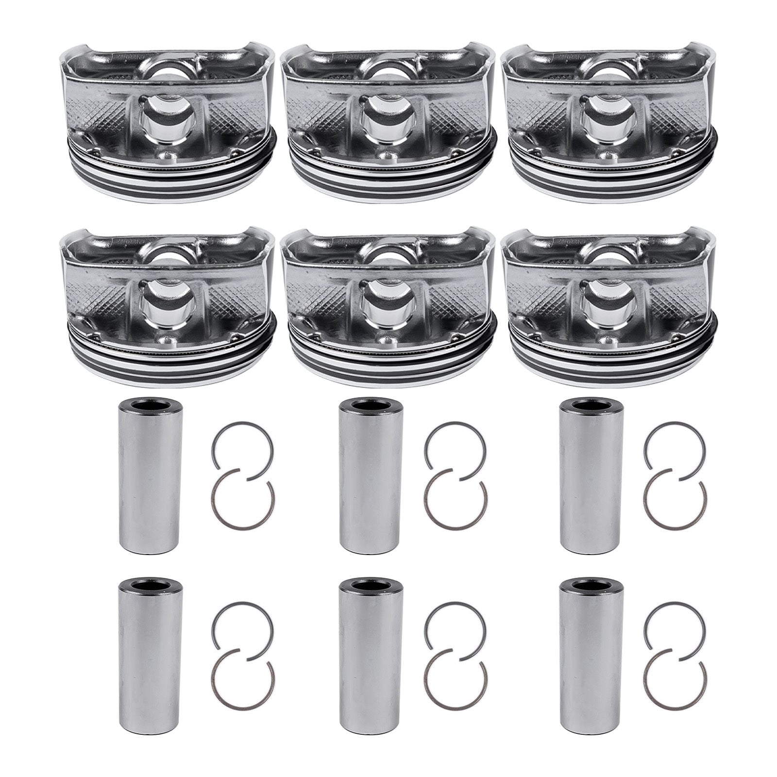 6Pcs Pistons Kit for Jeep Grand Cherokee & More - 5184347AG - 3.6L V6 ...