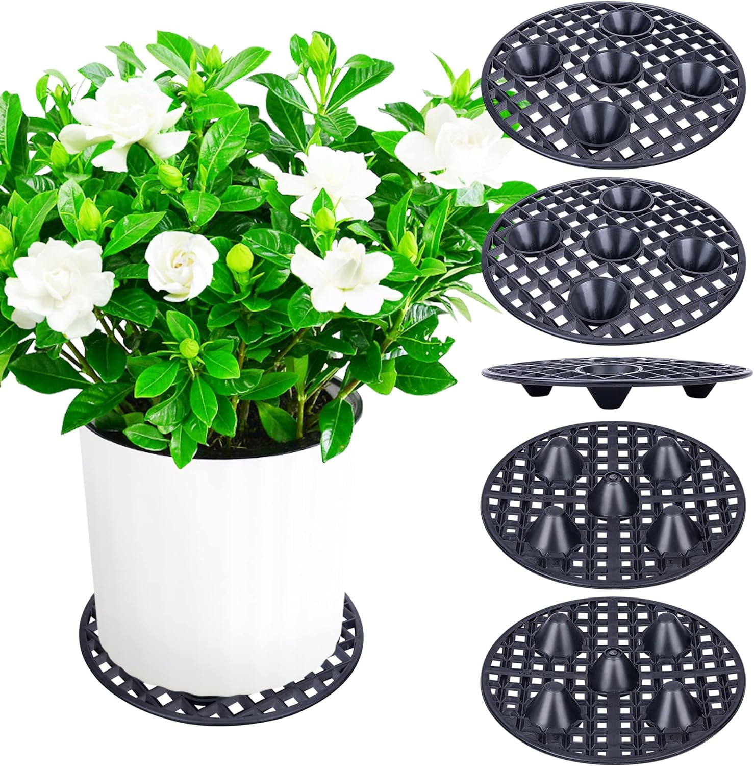 6Pcs Plant Level Pot Elevator, Plant Stands, Plant Pot Saucer for ...