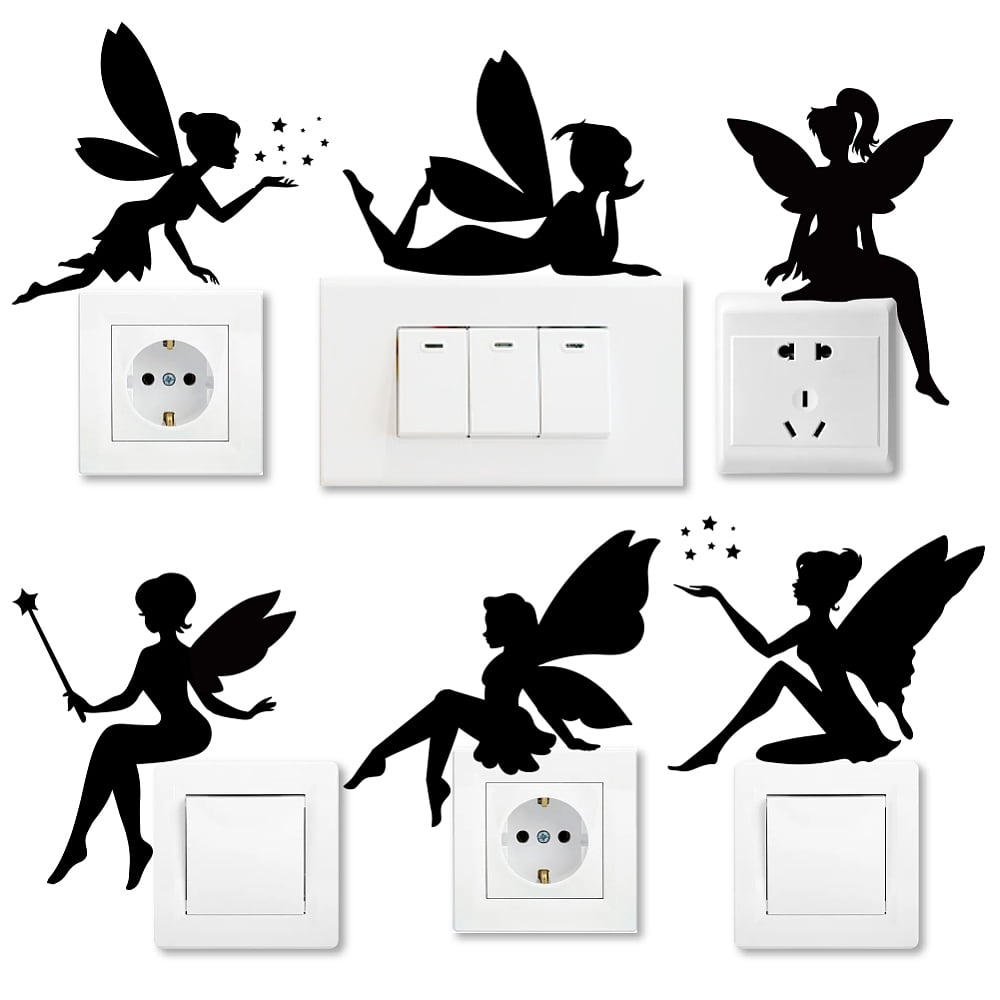 6Pcs Plant PVC Plastic Waterproof Self-adhesive Stickers Set Light ...