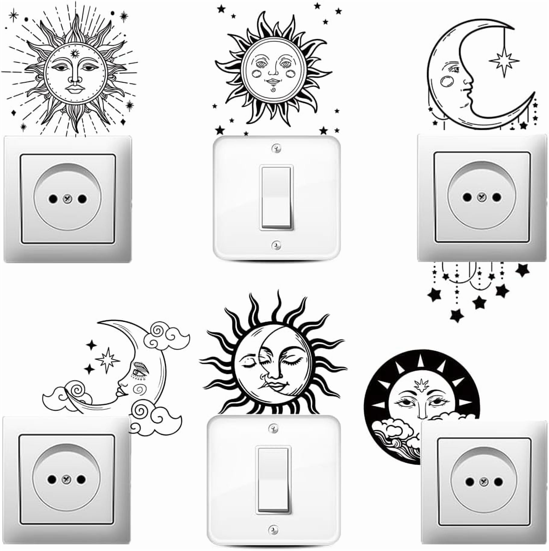 6Pcs Plant PVC Plastic Waterproof Self-adhesive Stickers Set Light ...
