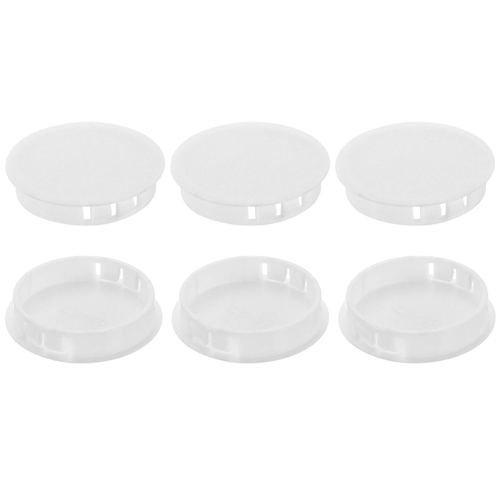 6Pcs Plastic Hole Plugs, 50mm(2") Flush Type Panel Plugs, Round Snap ...