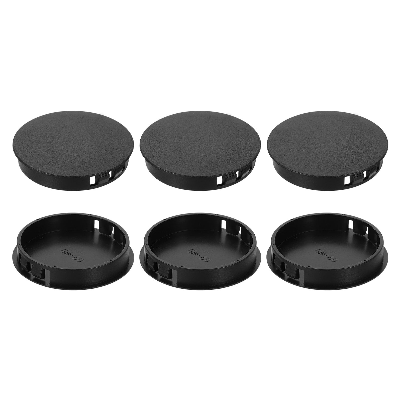 6Pcs Plastic Hole Plugs, 60mm(2-3/8") Flush Type Panel Plugs, Round ...