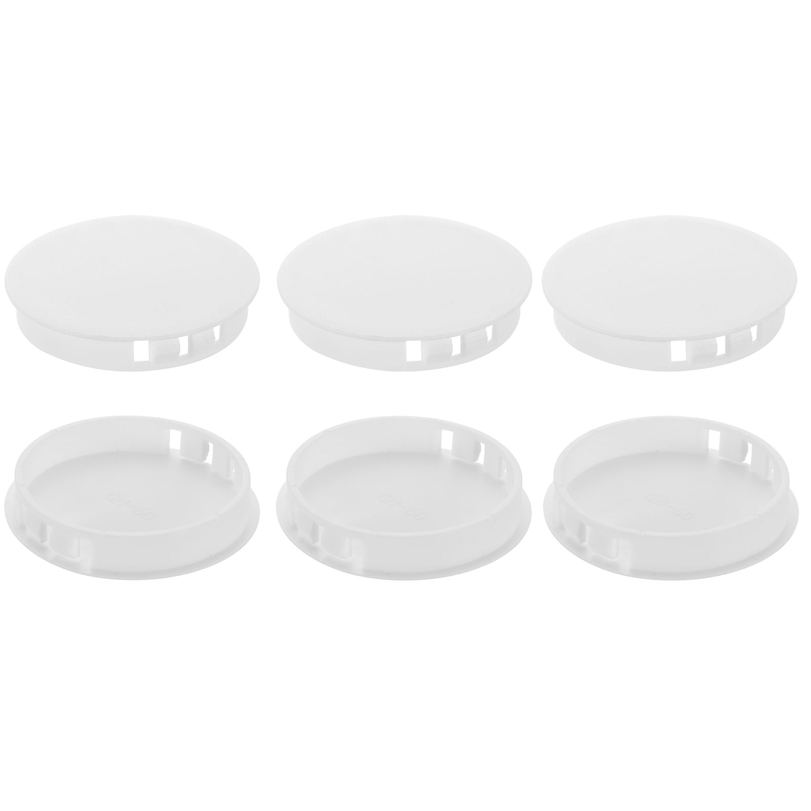 6Pcs Plastic Hole Plugs, 60mm(2-3/8") Flush Type Panel Plugs, Round ...