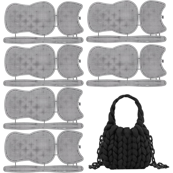 6Pcs Plastic Mesh Canvas Pads Sheets Bottom Shaper Purse Making ...