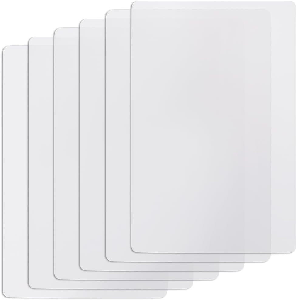 6Pcs Plastic Placemats Clear Place Mats Translucent Table Mat Heat ...