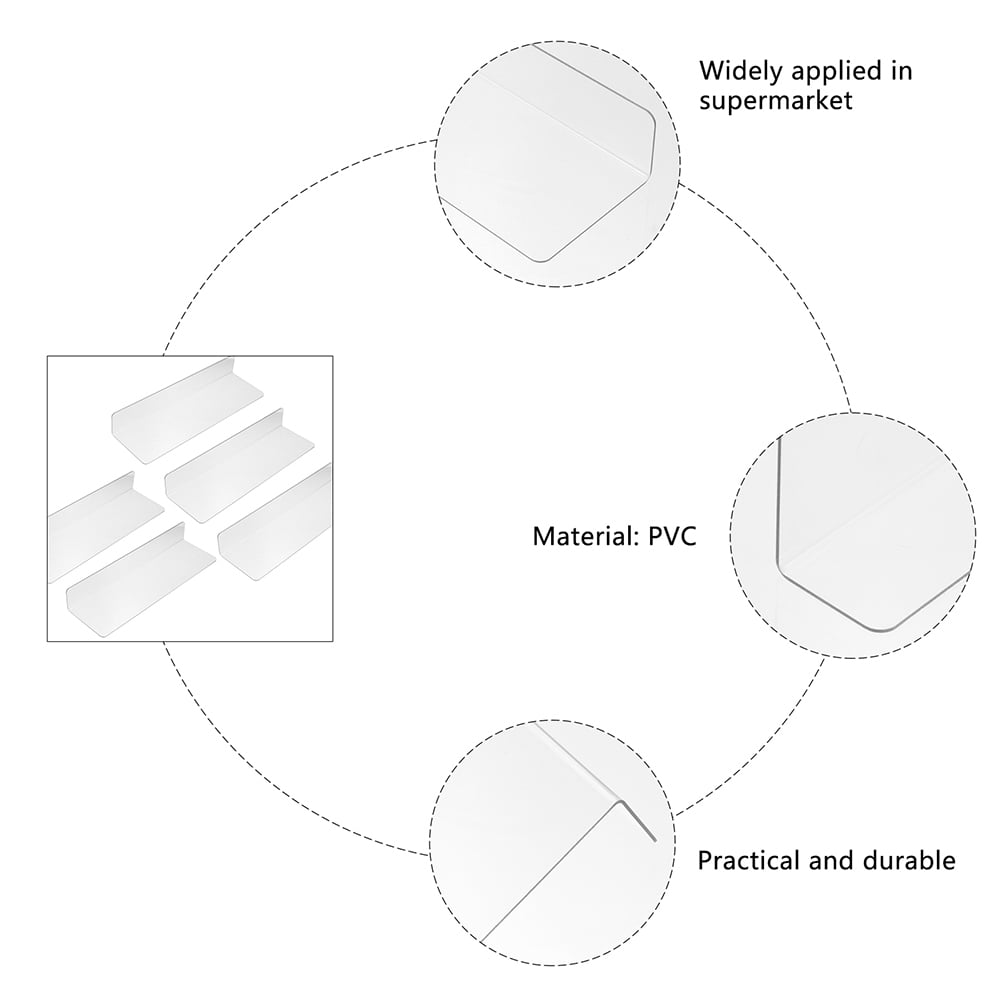 6Pcs Plastic Shelf Divider Commodity Splitter Supermarket ...