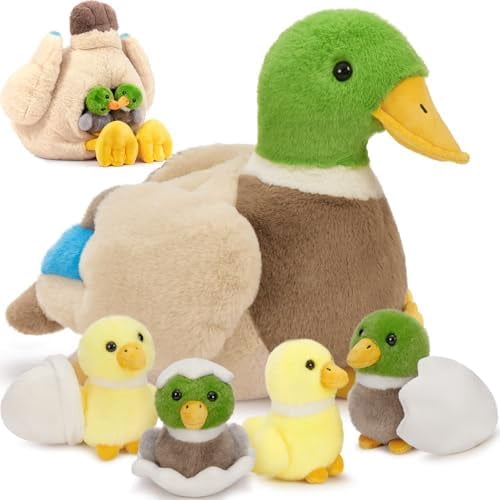 6Pcs Plush Duck Toys Duck Stuffed Animals Bulk Large Stuffed Mallard ...